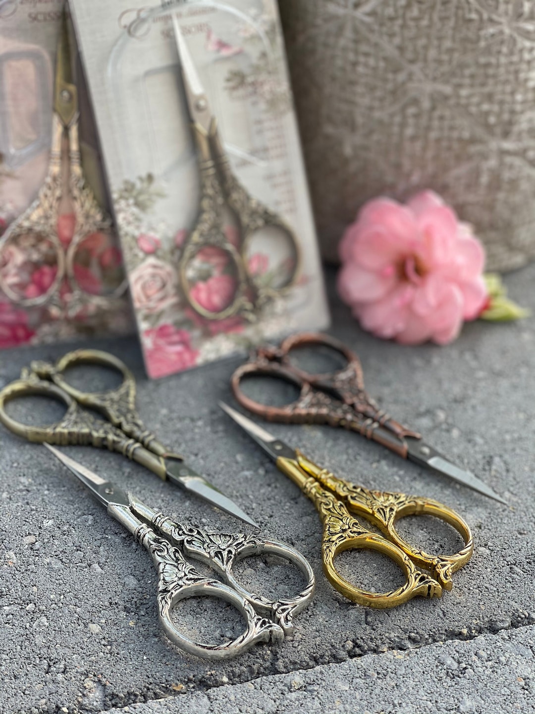 Floral Embroidery Scissors: Vintage Style Yarn Thread Scissors - Etsy