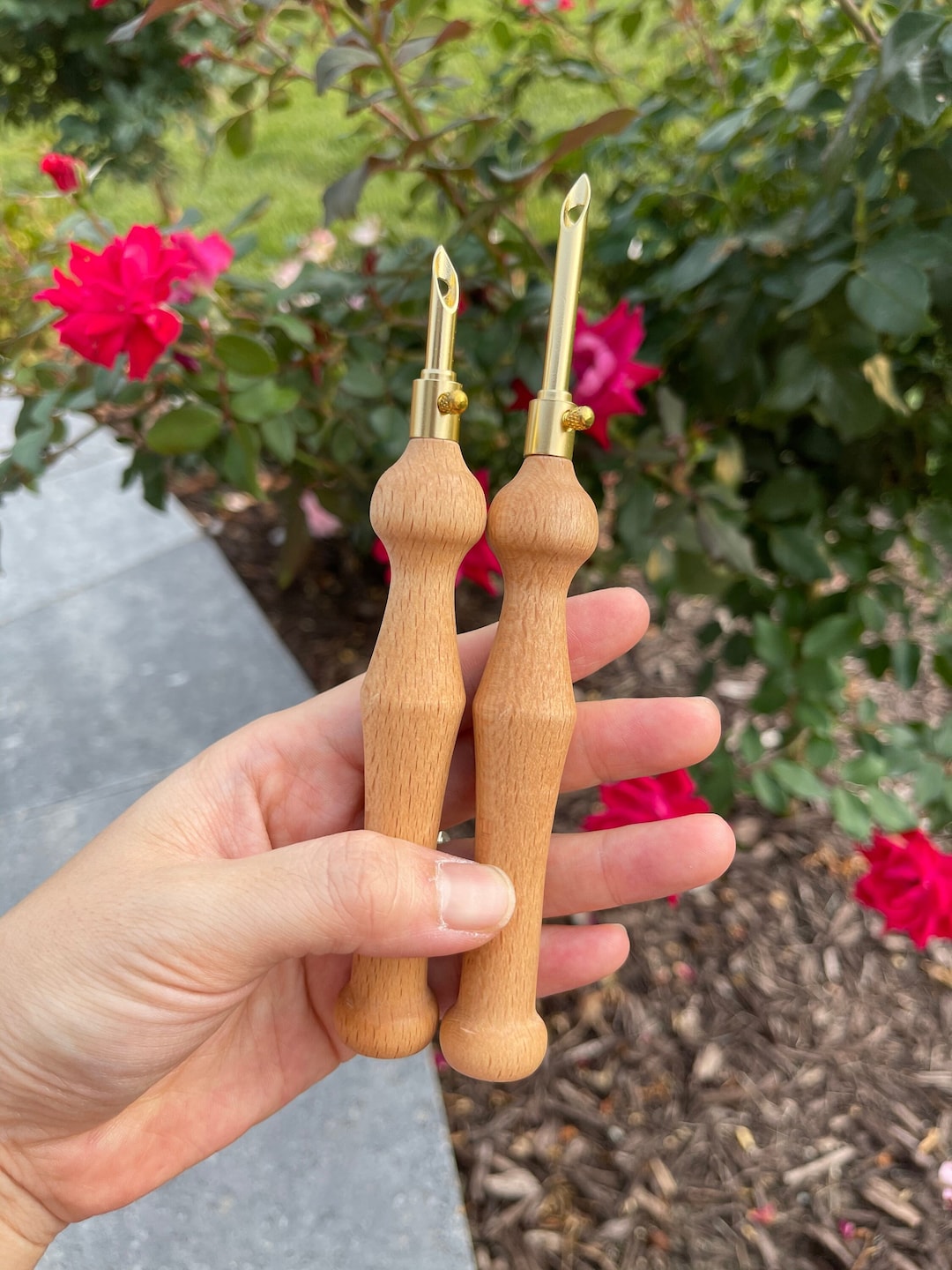 Wooden Punch Needle Tool: Rug Hooking Embroidery With Threader - Etsy