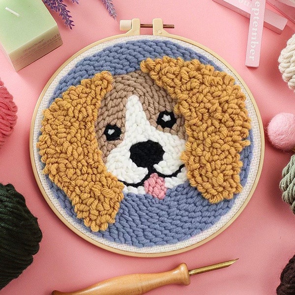 Punch Needle Dog - Etsy