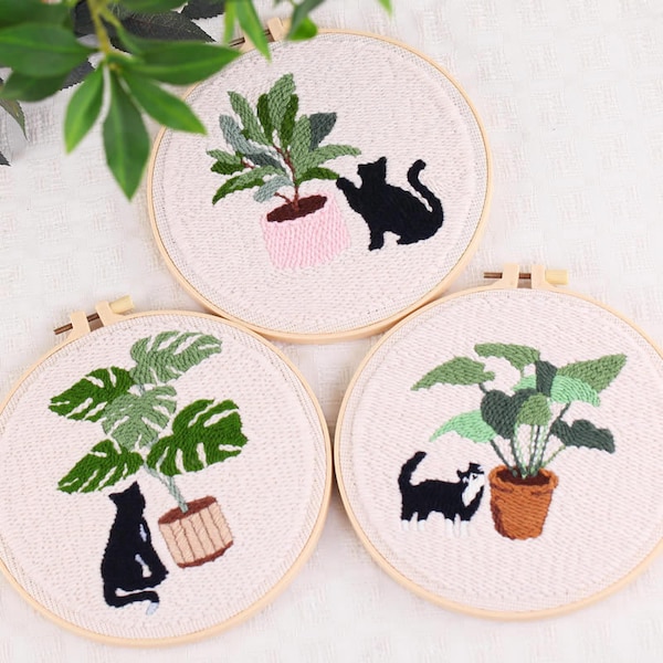 Punch Needle Cat - Etsy