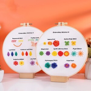 Beginner Embroidery Kit: Set of 4 Modern Stitch Samplers - Etsy