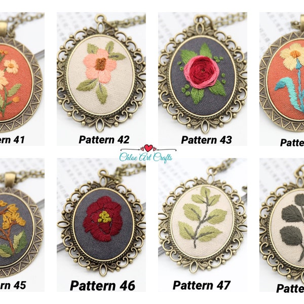 Embroidery Pendant - Etsy