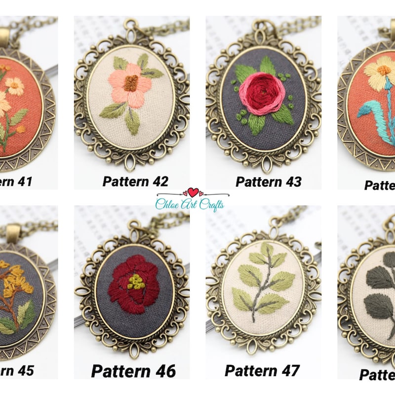 Embroidery Pendant - Etsy