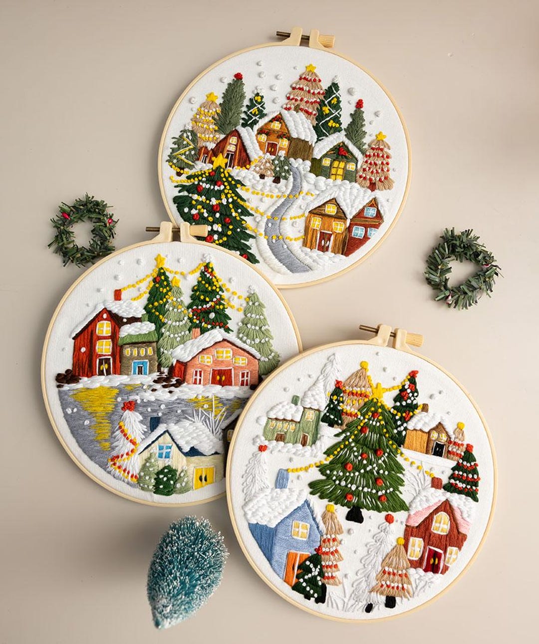 Christmas Tree Embroidery Kit: Beginner DIY Needlepoint Craft - Etsy