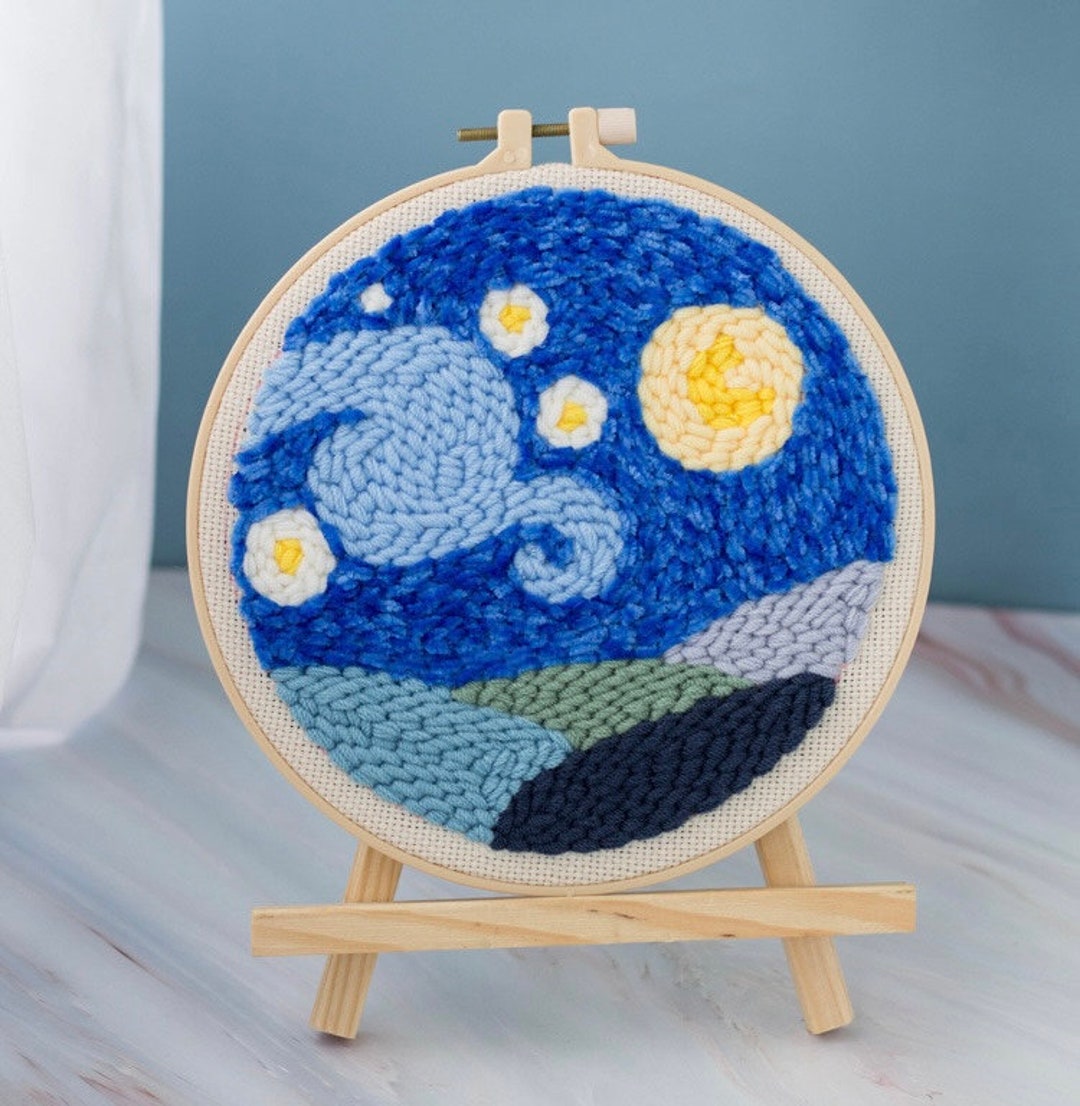 Van Gogh Starry Night Punch Needle Kit: Beginner DIY Craft - Etsy