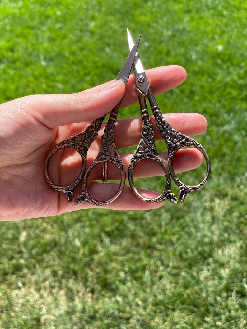 Floral Embroidery Scissors Vintage Style Scissors Vintage - Etsy