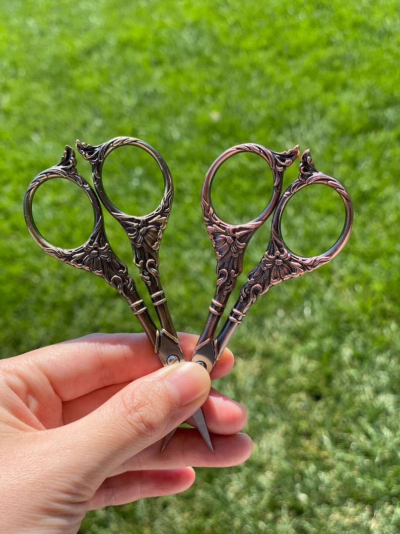 Floral Embroidery Scissors Vintage Style Scissors Vintage - Etsy