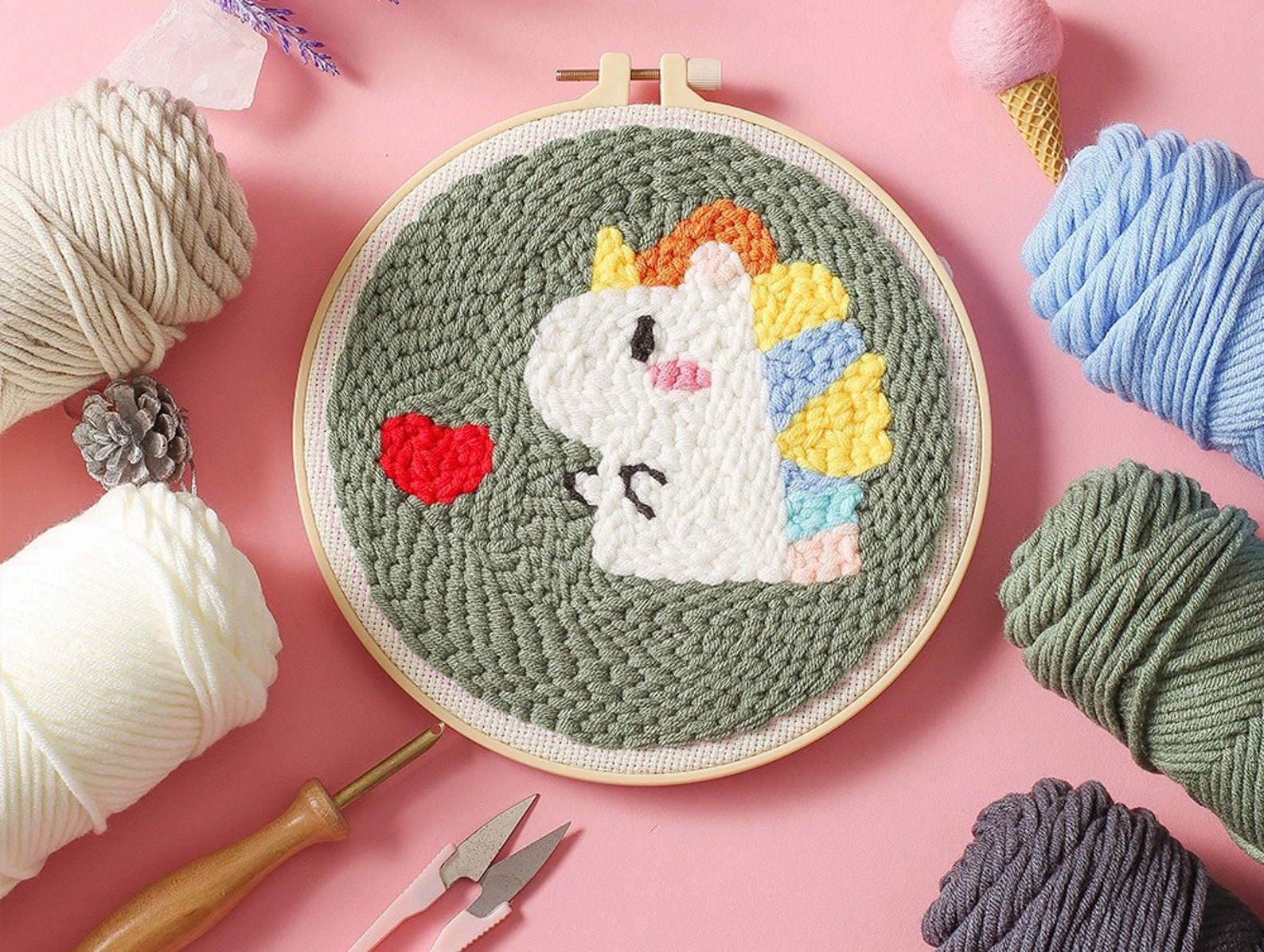 Punch Needles Start Kit/ Beginner Punch Needle Kit With - Etsy