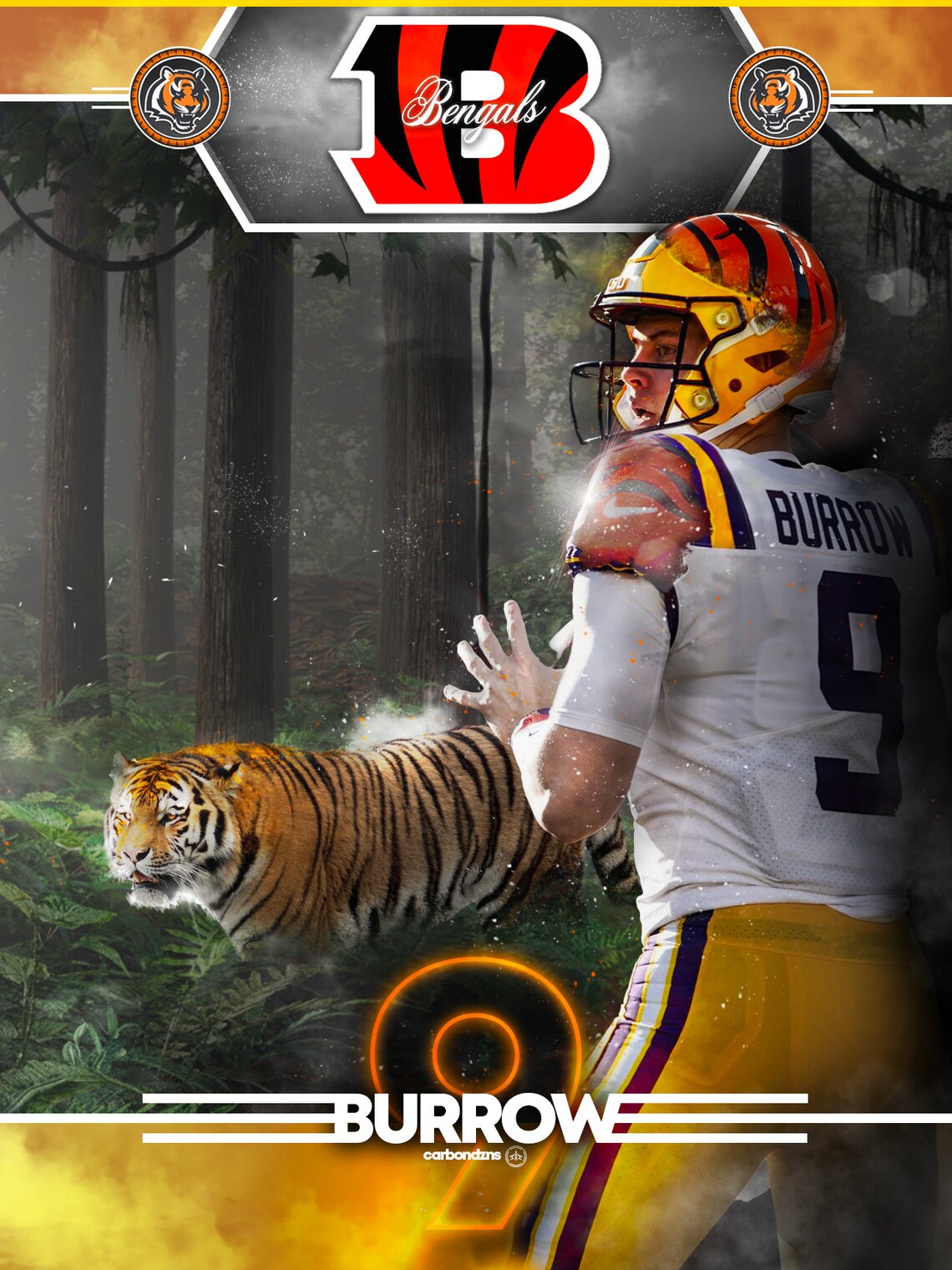 Joe Burrow Posters 2 Downloadable Posters 16x20 - Etsy