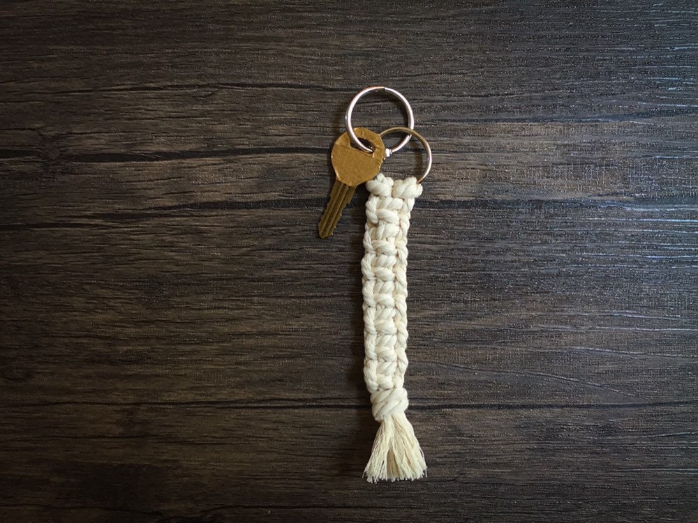 Macrame Keychain Square Knot Everyday Use Gift - Etsy