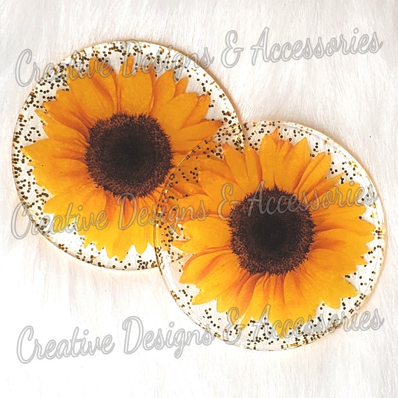 Sunflower Coasters - Etsy