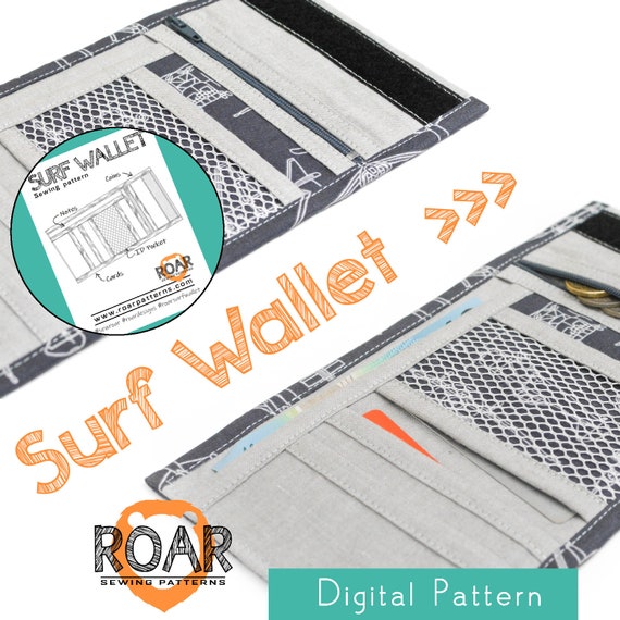 SURF WALLET Pdf Digital Sewing Pattern Instant Download | Etsy Australia