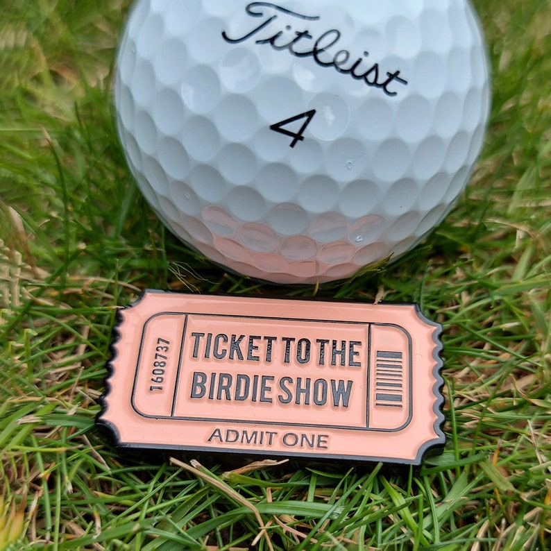 Golf Ball Marker ticket to the Birdie Show. - Etsy UK