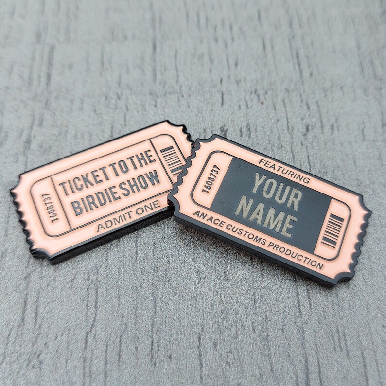 Golf Ball Marker ticket to the Birdie Show. - Etsy UK