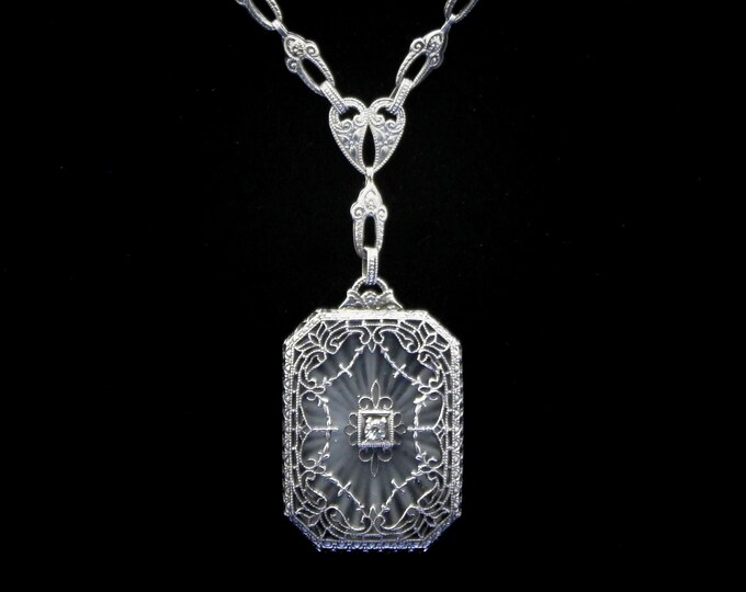 Fine Antique Art Nouveau, Art Deco 925 Sterling Silver Filigree ...