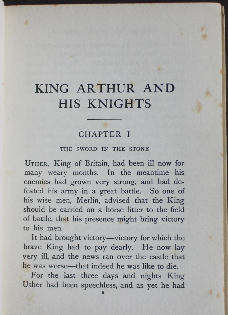 King Arthur & His Knights ~1910 Illustrated Rare Antique Edwardian Old ...