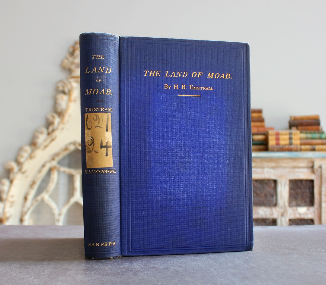 Land of Moab 1873 Rare Antique Victorian Old Book Travel, Adventures in ...