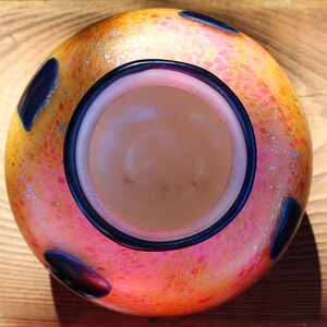 Vintage Signed Machart Artisan Glass Vase Lily Pads Art Nouveau Style ...