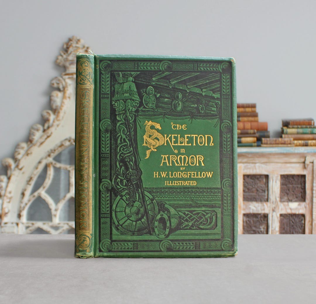 Skeleton in Armor 1877 Illustrated Rare Antique Victorian Old Book ...