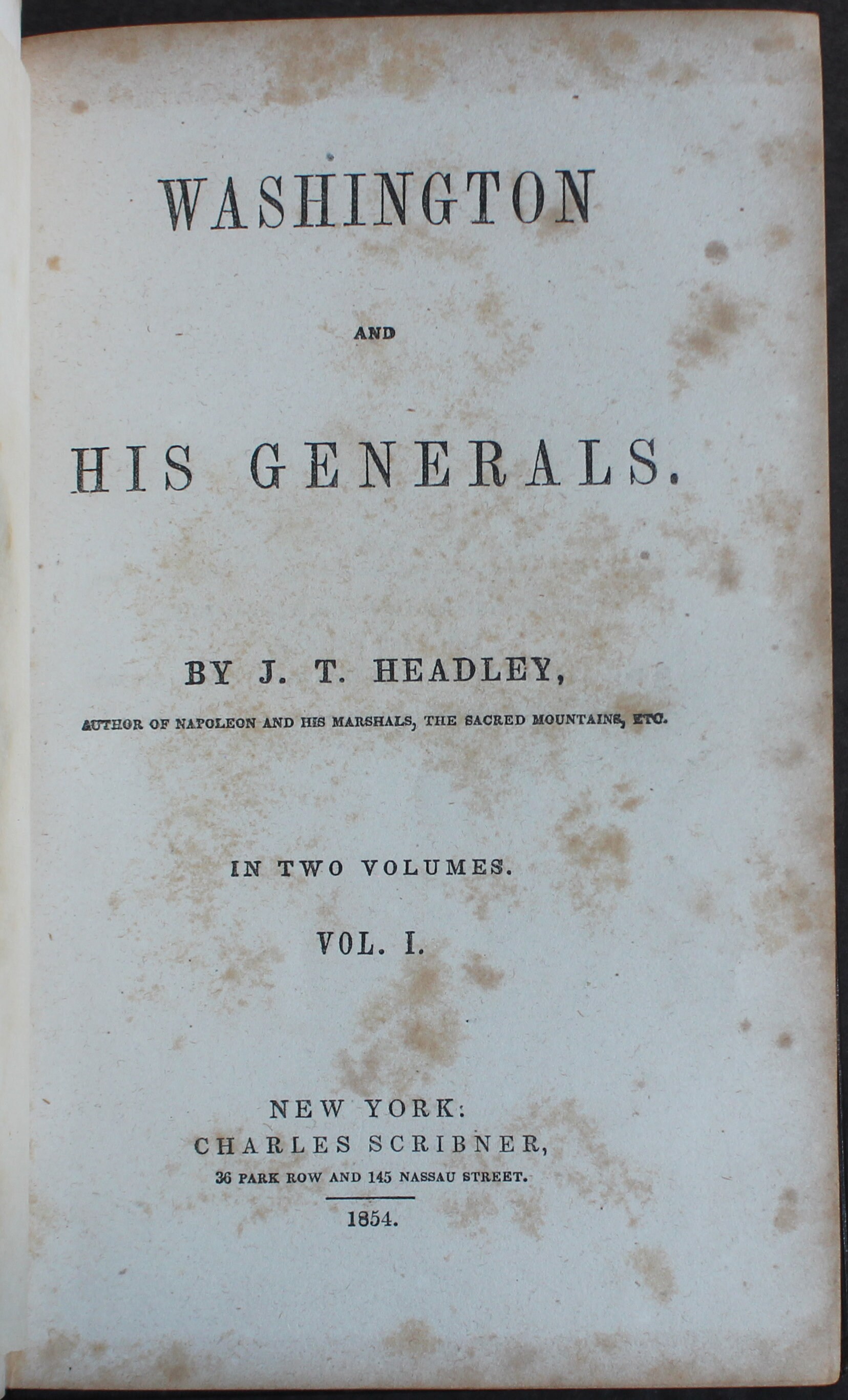 George Washington & His Generals 1854 Illustrated Rare Antique ...