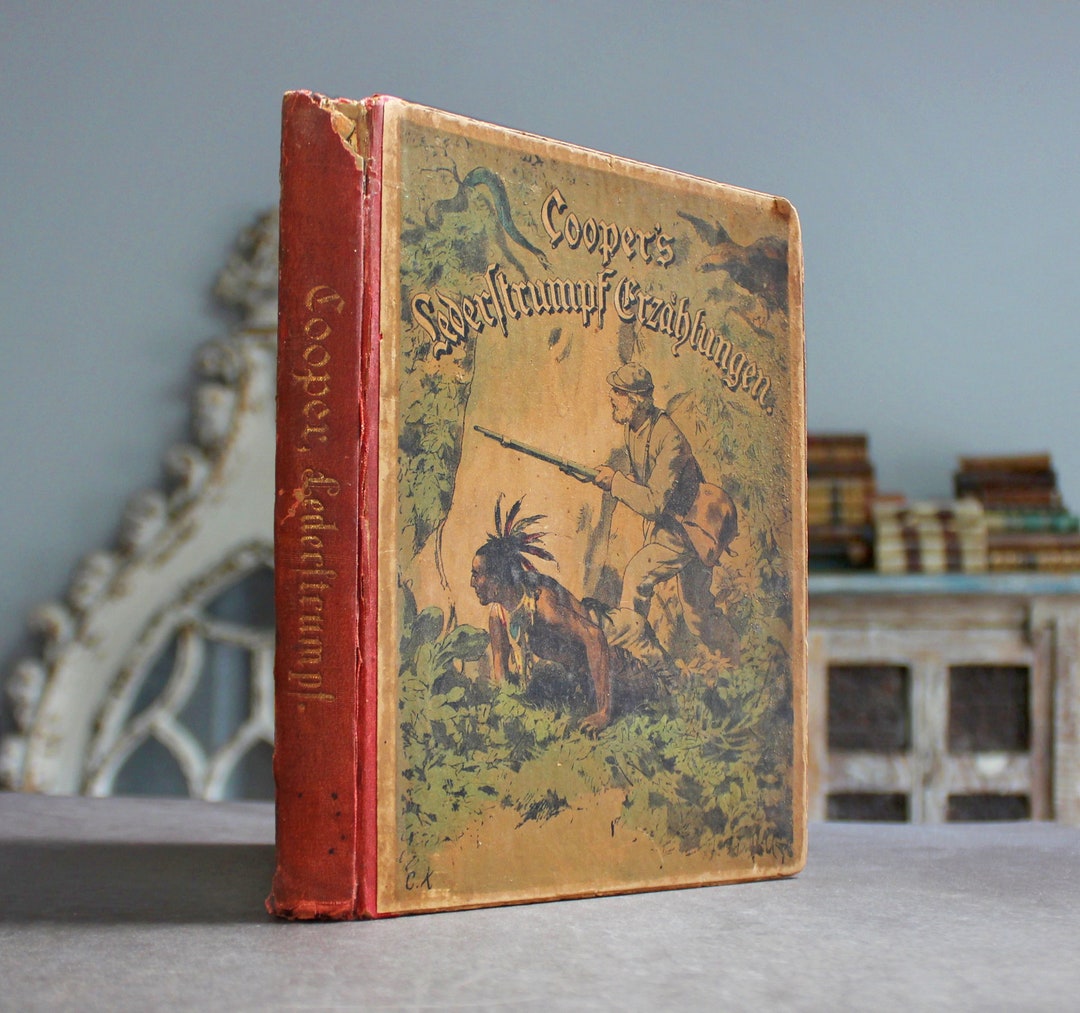Leatherstocking Tales (german) ~1880s Illustrated Rare Antique Old Book ...
