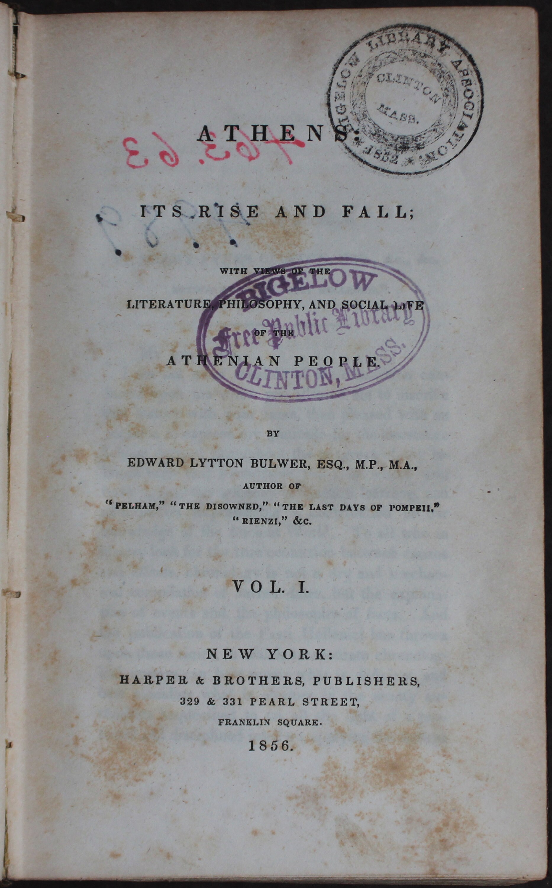 Rise & Fall of Athens 1856 Rare Antique Victorian Old Book - Etsy