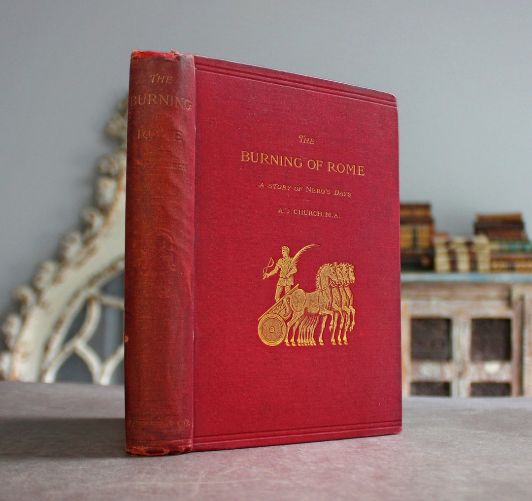 The Burning of Rome 1892 Illustrated Rare Antique Victorian Old Book of ...