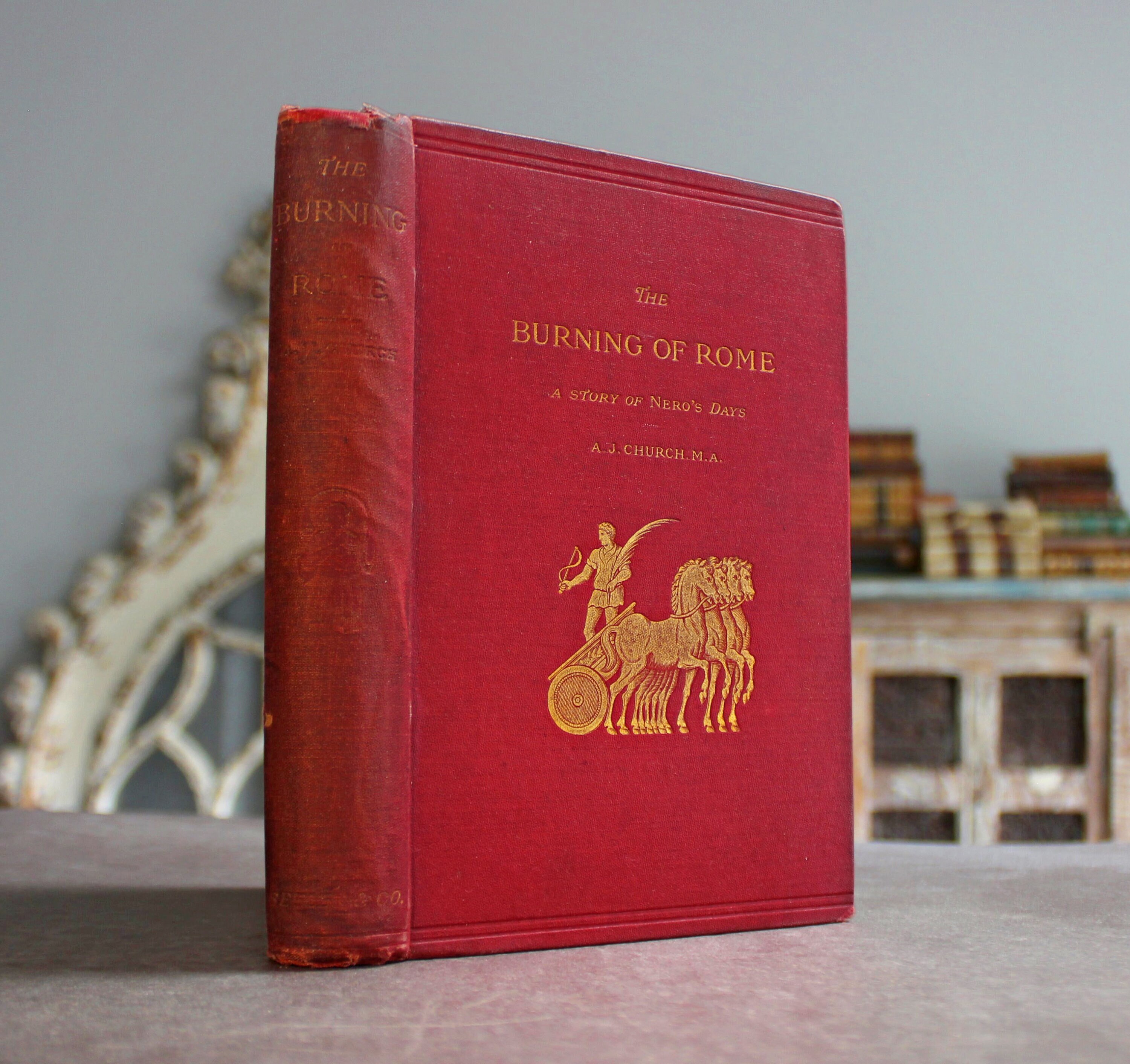 The Burning of Rome 1892 Illustrated Rare Antique Victorian Old Book of ...