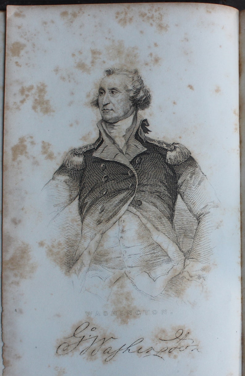 George Washington & His Generals 1854 Illustrated Rare Antique ...