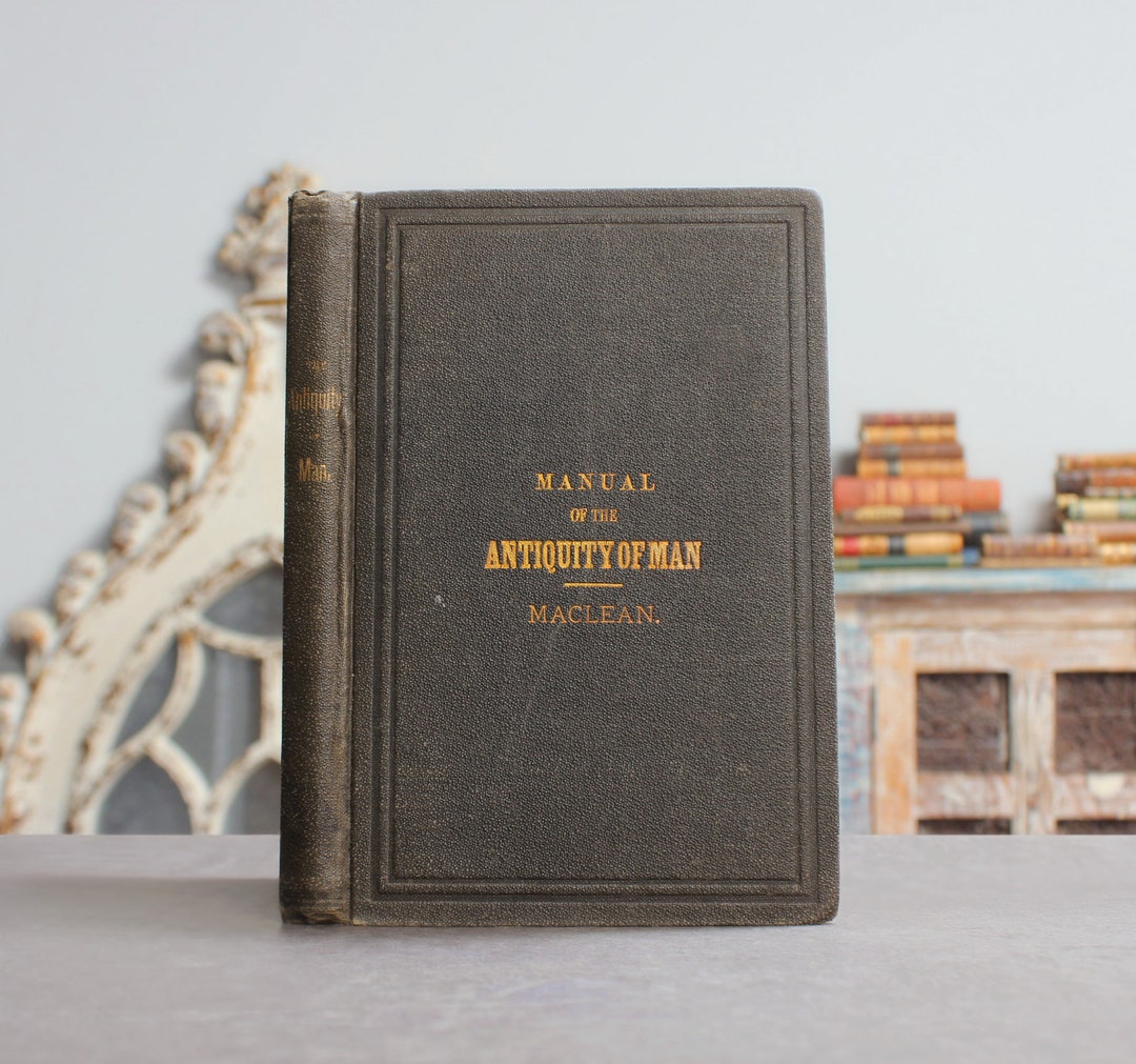 Prehistoric Man 1879 Illustrated Antique Victorian Old Book Homo ...