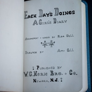 Antique New Authentic 1920s Journal RARE Illustrated Old Book, Diary ...