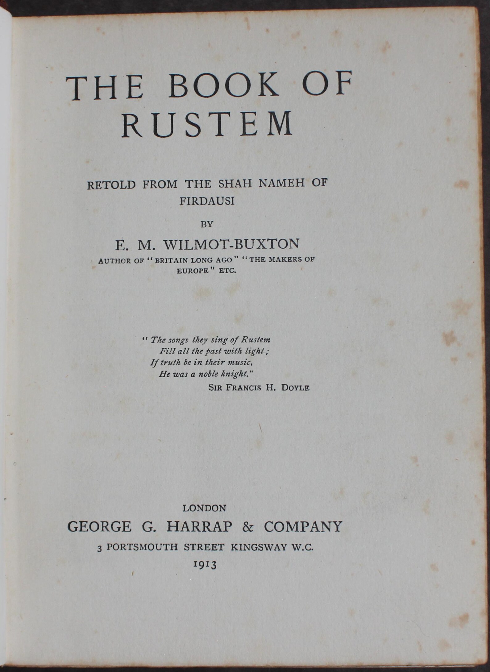 The Book of Rostam 1913 Illustrated Rare Antique Old Book Mythic Hero ...