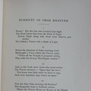 Rubaiyat of Omar Khayyam, Astronomer-poet of Persia 1894 *richly ...