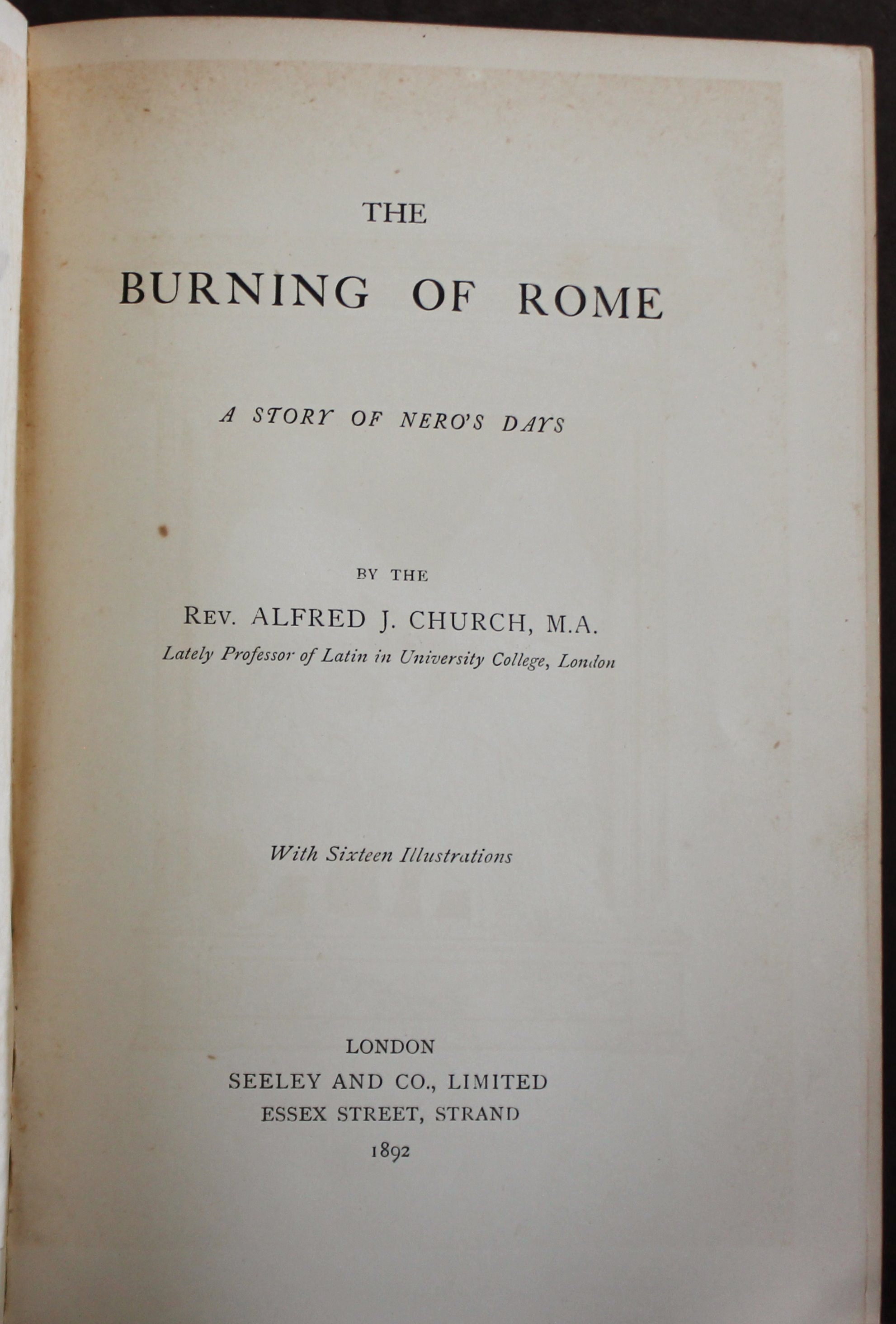 The Burning of Rome 1892 Illustrated Rare Antique Victorian Old Book of ...
