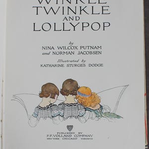 Winkle Twinkle & Lollypop 1918 Color Illustrated Rare Antique Old Book ...