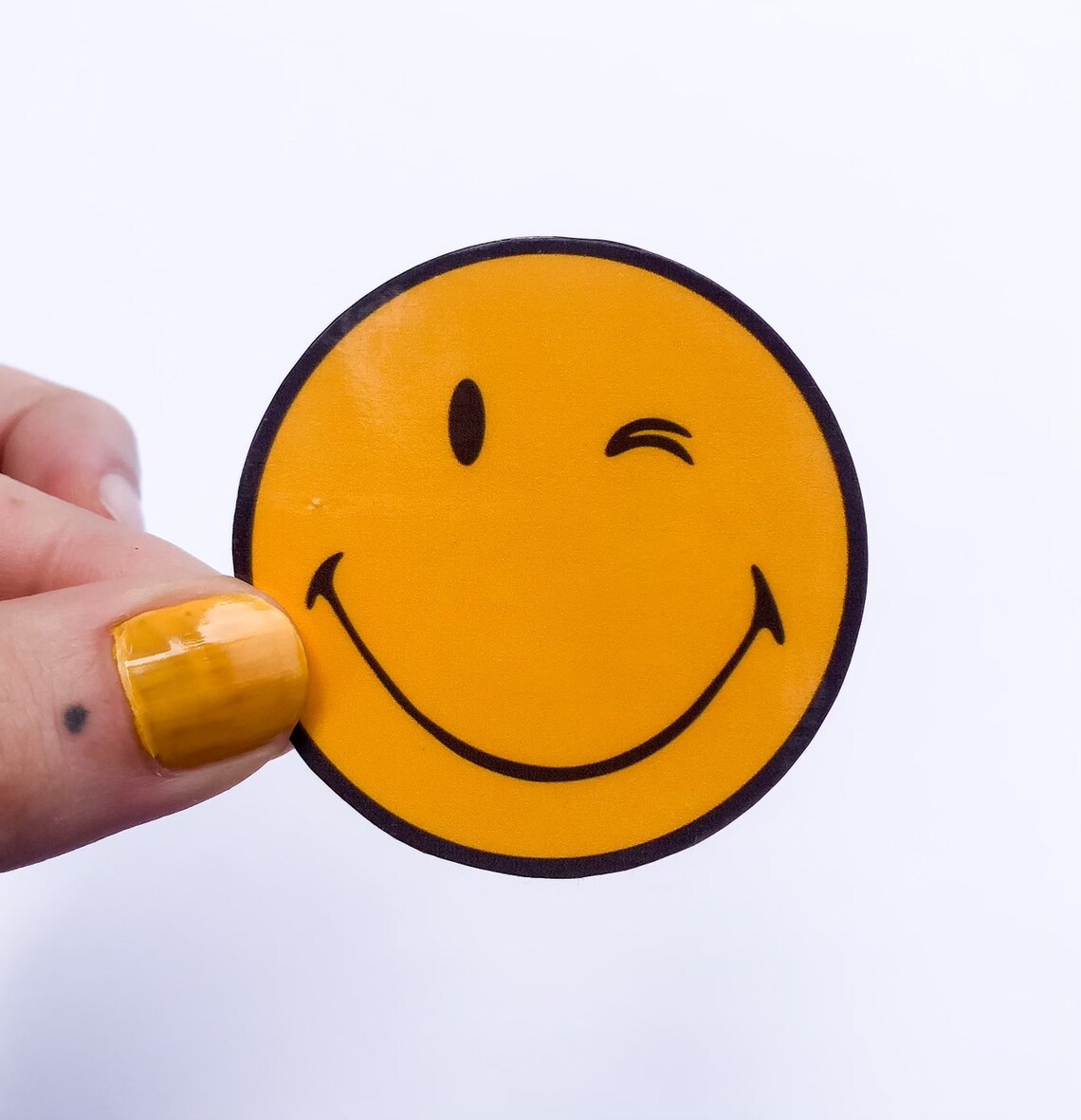 Winky Face Weatherproof Sticker - Etsy
