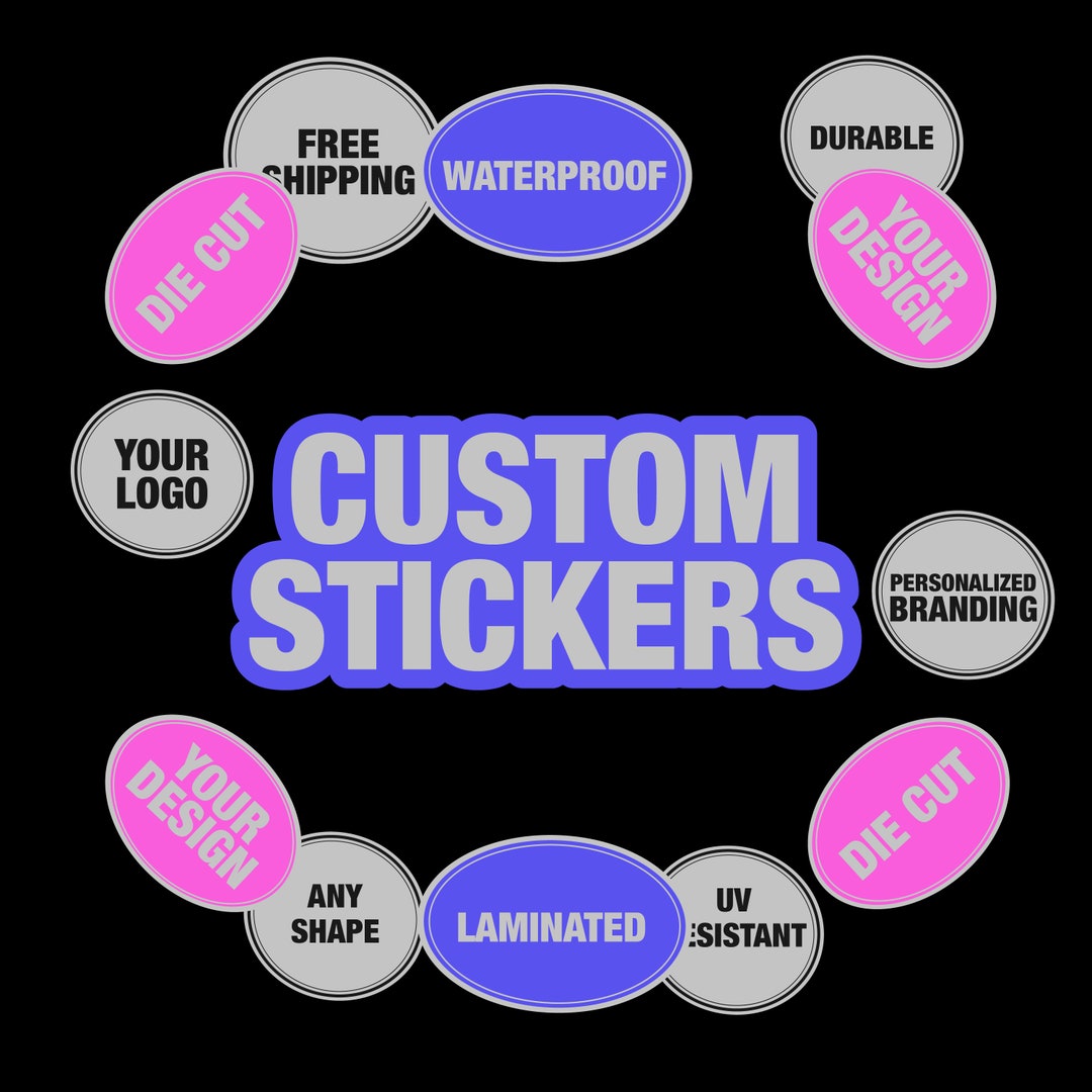 Custom Logo Stickers - Personalized Branding Labels - Die Cut ...