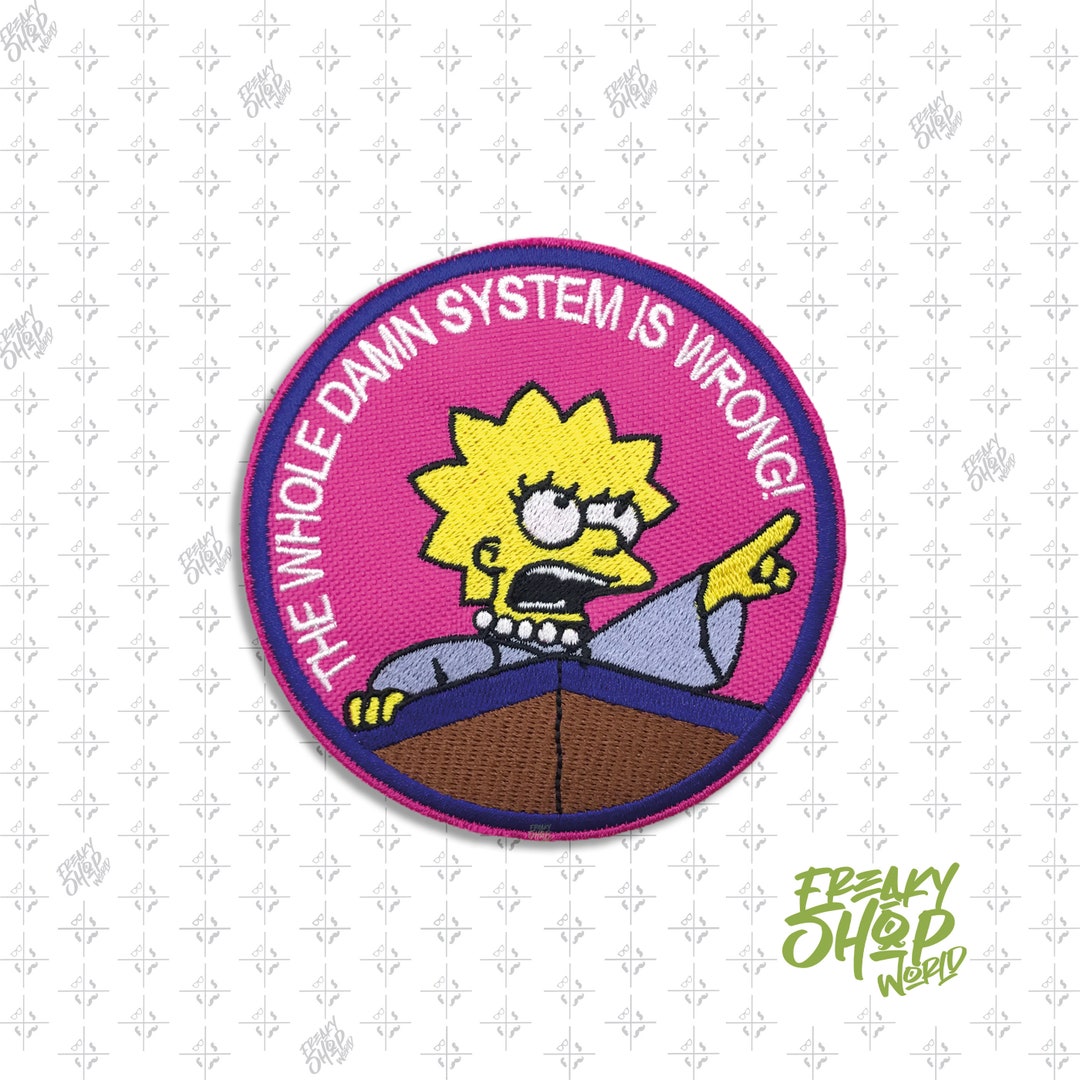 LISA SIMPSON Iron on Patch Embroidered Patches for Jackets Various ...