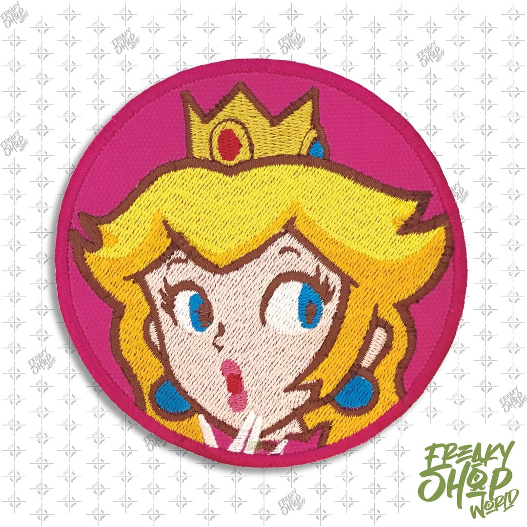 Peach Patch Iron on Embroided Patch Princess Peach Patch - Etsy