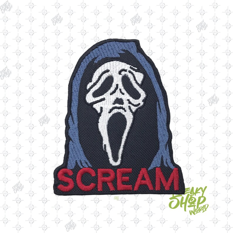 Scream patch Iron On Embroided patch Applique Scream horror | Etsy