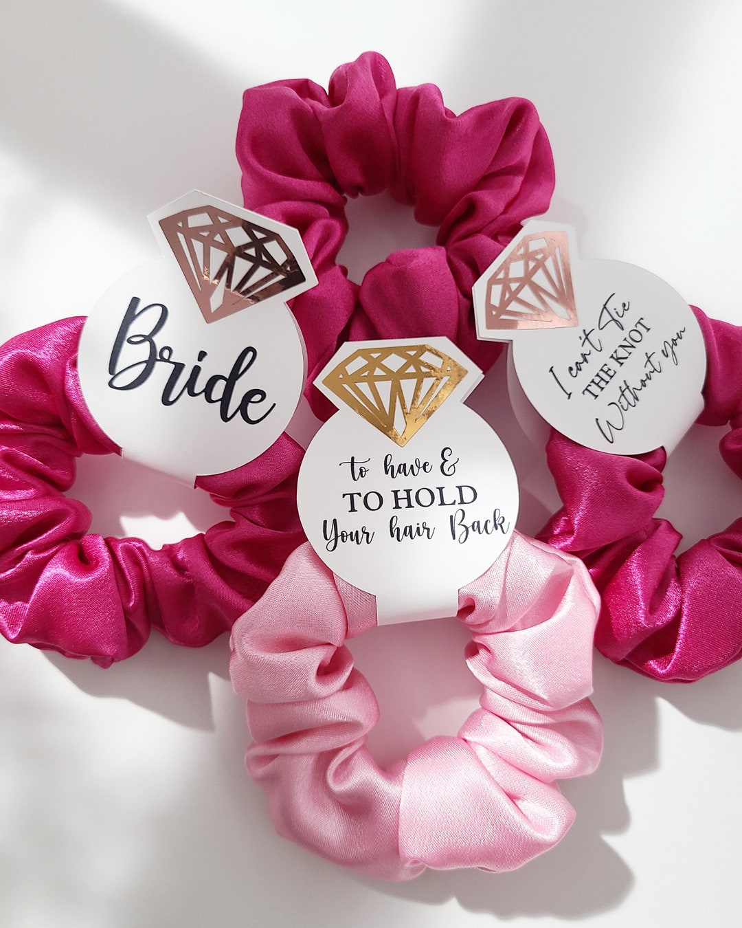 Bridesmaid Scrunchie Bachelorette Party Bridal Favors Silky Satin ...