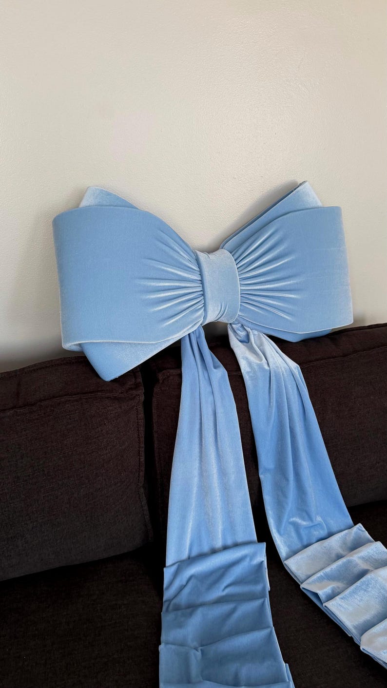 Large Burgundy Velvet Christmas Bow / Tree Topper / Party Oversized Bow ...