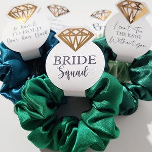 Emerald Green Bachelorette Scrunchie/bridesmaid Proposal Gift/bridal ...