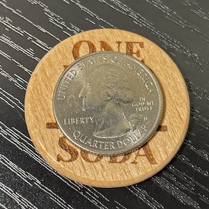 Personalized 1.5" Wood Tokens | 1 or 2-sided | Engraved With Your Own ...