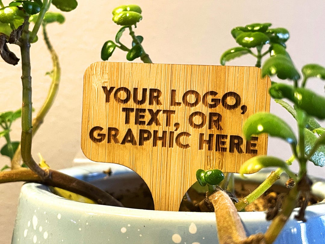 Custom Mini Bamboo Signs (10 Signs) | Garden Stakes | Engraved With ...