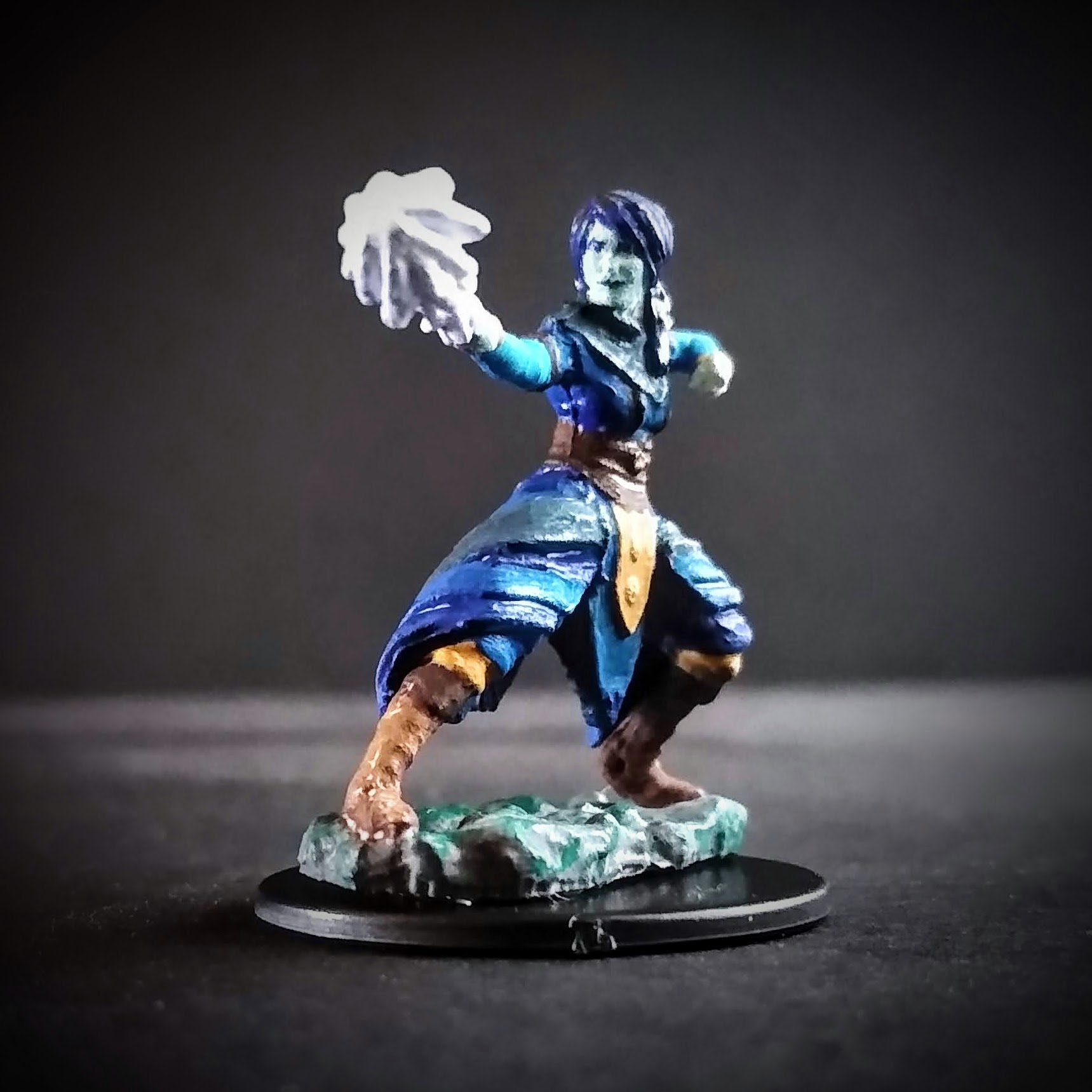 Water Genasi Sorcerer Hand Painted Dungeons and Dragons Miniature - Etsy