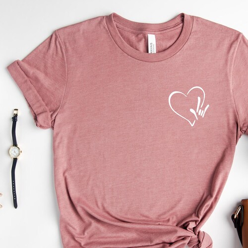 Sign Language I Love You Heart Shirt ASL Love T-shirt - Etsy