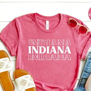 Indiana State Shirts Indiana State Map Shirt Indiana Travel - Etsy