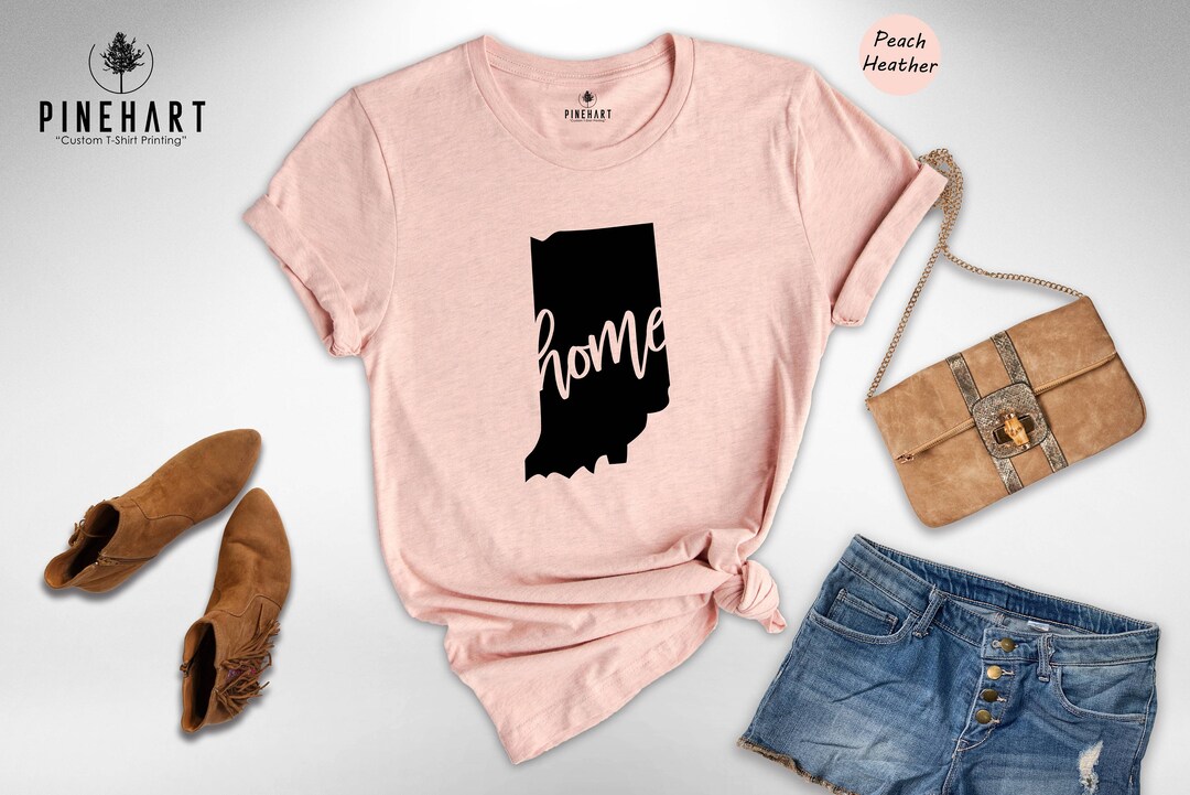 Indiana State Shirts, Indiana State Map Shirt, Indiana Travel Gifts ...