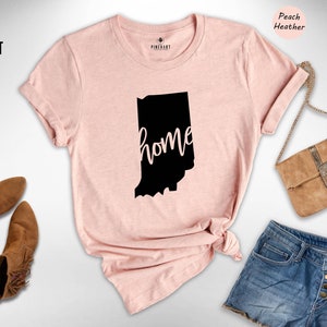 Indiana State Shirts, Indiana State Map Shirt, Indiana Travel Gifts ...